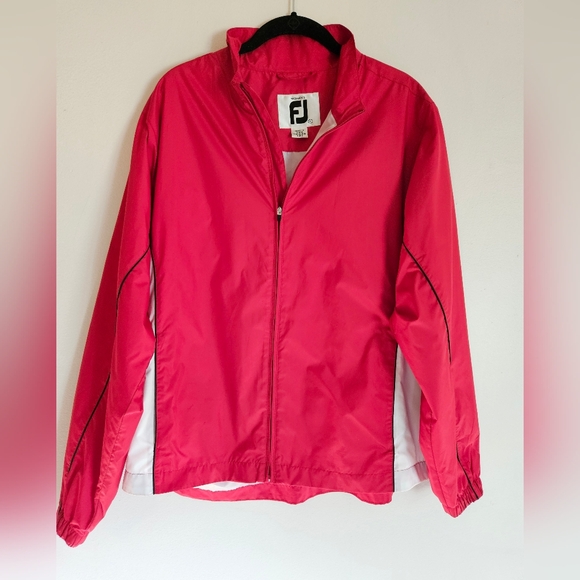 FootJoy | Jackets & Coats | Footjoy Windbreaker Sport Zip Jacket Lg Red ...